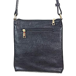 Laser Cut Bling Cross Body Bag Rhinestone Purse Black