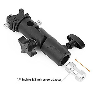 2Pack Anwenk Camera Flash Speedlite Mount Swivel Light Stand Bracket with Umbrella Reflector Holder for Camera DSLR Nikon Canon Pentax Olympus and Other DSLR Flashes Studio Light LED Light