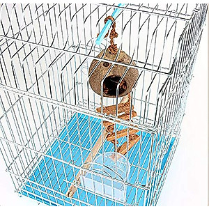 Bird Nest for Parakeets Naturals Coco Parrot Breeding Box Lovebird House Cage Play Hanging Toy with Ladder for Budgies Parakeet Cockatiels Conure Canary Finch Pigeon