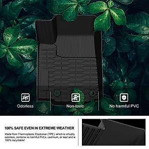 KIWI MASTER Floor Mats for 2021-2025 Jeep Grand Cherokee L OEM Replacement 82216640AA All Weather Mat Custom Fit TPE Front Rear 3-Row Liners, Black