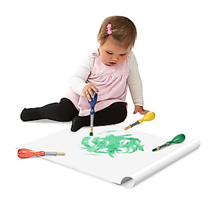 Melissa & Doug Jumbo Brush Set - 4-Pack, Paintbrushes in Red, Blue, Green, Yellow