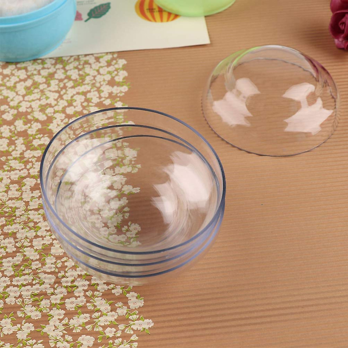 LEORX 4pcs Baby Powder Puff Case Talcum Powder Puff Container Box for Baby Infant Newborn