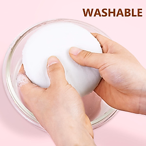 3 Pack Extra Large Body Powder Puff and Container, Soft Cotton Powder Puffs 4.13 Inch Dusting Powder Container with Puff Washable Round Powder Puffs for Woman Baby Body Face Loose Dusting Powde