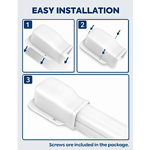 Nouscan 3" Entry Wall Cover, Upgrade PP Heat-Resistant, Paintable Decorative Entry Cover Line Set Kit Parts Accessories, for Mini Split Air Conditioners, AC, HAVC and Heat Pumps