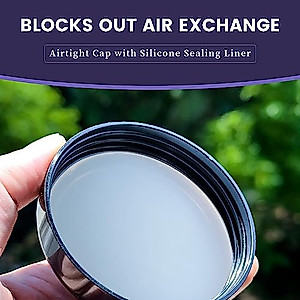 AFOKAR Airtight Storage Container 1 Oz (500mL), Air Tight Storage Container with Lid and Silicone Sealing Liner - Keep Goods Fresh for Months, Airtight Jar with UV Protection