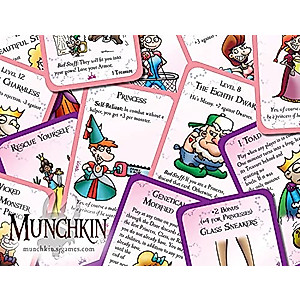 Steve Jackson Games Munchkin Princesses Card Game (Mini-Expansion) | 15 Cards | Adult, Kids, & Family Game | Fantasy Adventure Roleplaying Game | Ages 10+ | 3-6 Players | Avg Play Time 120 Min | from