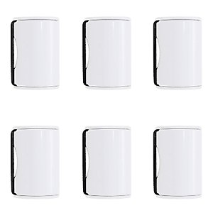 Geesatis 6 Pcs Rhythm Sand Shakers Guitar Sand Hammer Music Finger Shot Ring Finger Shaker for Guitar Ukulele Mandolin Banjo Musical Instrument, White
