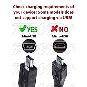 Pwr+ 6 Ft USB-Cable for Garmin-GPS-Navigator-Nuvi 50lm 2555lmt 2595lmt 40lm 1300 255w 1450 1350 1490 500 205w 200 205 350 750; Garmin 500 800 200 Gpsmap 62s Navigon 2100 Streetpilot C330 Zumo 551