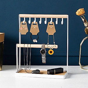 joycraft 100Pcs Bracelet Display Cards, 4.7x1.7 inch Self Adhesive Necklace Display Cards, Brown Jewelry Holder Cards, Sturdy Hanging Jewelry Cards for Earring, Bracelet, Necklaces, Scrunchies