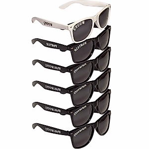 6-pack Polarized Bachelor Party/Wedding Sunglasses Gifts Props Supplies Groom Groomsman Best Man