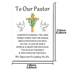 TI-EDC Thanksgiving Card for Pastor, Pastor Appreciation Card Gifts Pastor Gifts for Men MinisterReligious Scripture Gifts Baptism Christian Faith Gift Pastoral Gift from Church Thank You Card