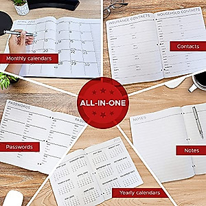 PlanAhead Home/Office 2-Year Large Monthly Planner, January 2023 - December 2024, 8.5 x 11 Inches (Black)