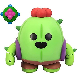P.M.I. Brawl Stars Action Figure | Spike Cactus Figure | 4.5-Inch-Tall Collectibles | Brawl Stars Toy Figurine| Ofically Licensed Toys, Supercell, Gift for Video Gamer - Articulated Figure