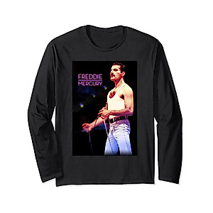 Authentic Licensed Bravado Freddie Mercury Merchandise Long Sleeve T-Shirt