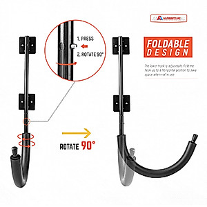 AA Products Kayak Storage Hanger Rack for Canoe Paddle Kayak Accessories Wall Mount Hanging Hooks for Indoor Outdoor, Set of 2