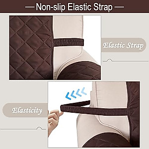 Luxshare Home Reversible Loveseat Sofa Covers Couch Cover Furniture Protector(Loveseat Small,Chocolate/Beige)