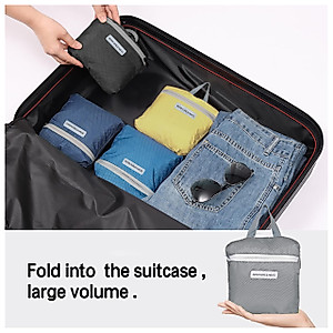 BEMYGREENBAG Waterproof foldable backpack lightweight packable bag for outdoor sport swimming kayaking Wet and Dry separated kids camping backpack (Grey)