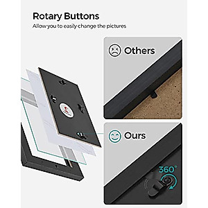 SONGMICS 4X6 Collage Picture Frames for Wall Decor, 12-Pack , Black Photo Collage Frame, Multi Picture Frame Set with Glass Front, Assembly Required