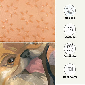 YETTASBIN Cute Dogs Crate Pet Bed, Portable Washable Dog Cat Mat, Soft Comfortable Pet Mattress with Non-Slip Bottom for Dogs Cats Sleeping, 36 x 24 Inch