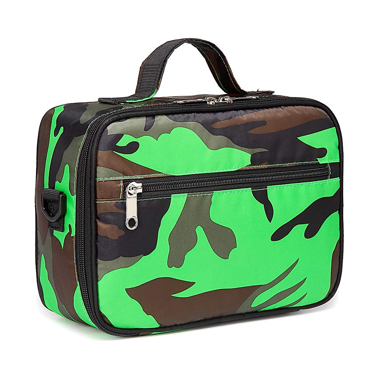 BLUEFAIRY Kids Insulated Lunch Box for Boys Lunch Bag Lunch Box Carrier for Boys for Elementary School Kindergarten (Camo Green)