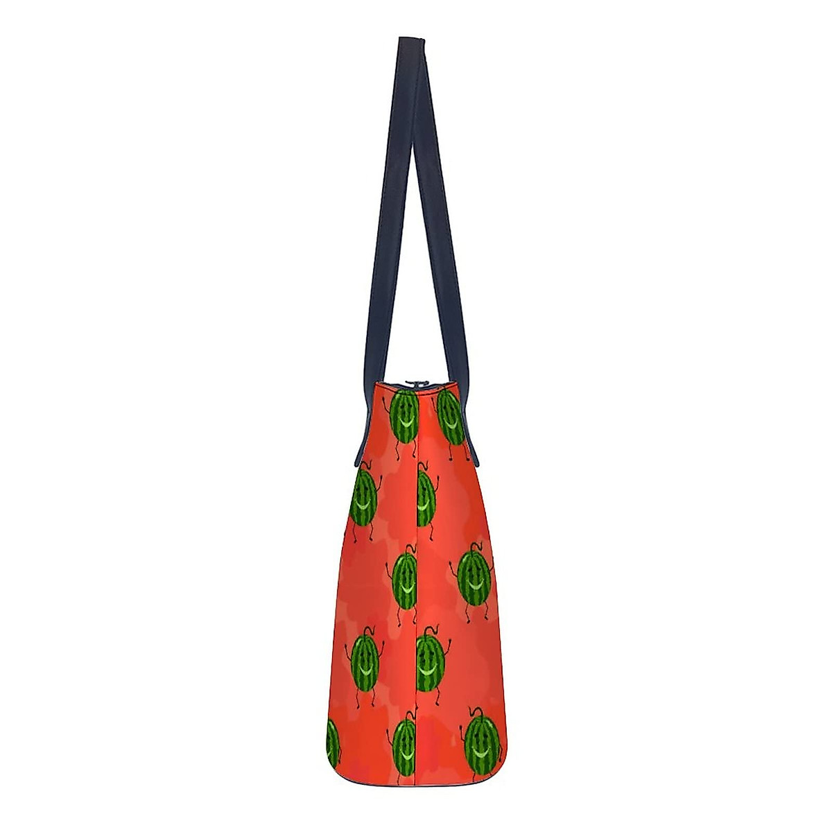 Funny Watermelon Women's Tote Bag PU Leather Shoulder Bag Handbags Purse For Work Shopping Travel