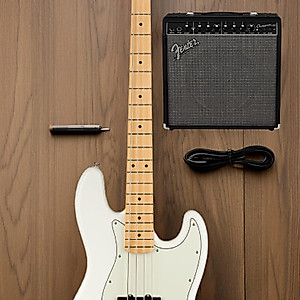 Fender Player Jazz Bass, Polar White, Maple Fingerboard