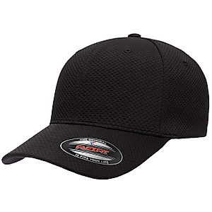 Flexfit mens Cool & Dry 3d Hexagon Jersey Hat, Black, Small-Medium US