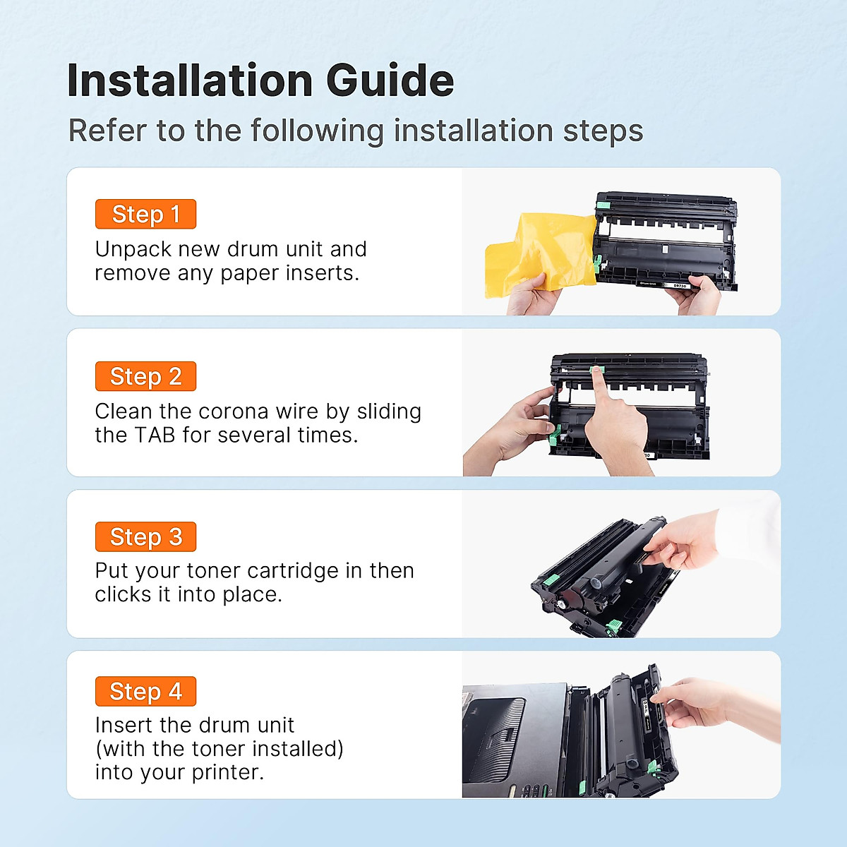 E-Z Ink (TM Compatible DR730 Drum Unit (Not Toner) Replacement for Brother DR 730 Compatible with HL-L2350DW HL-L2395DW HL-L2370DW HL-L2370DWXL MFC-L2750DW MFC-L2710DW DCP-L2550DW Printer (2 Drum)