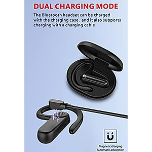 RISTARWH Wireless Earbuds,Bluetooth 5.2 Headphones Sport Wireless HiFi Stereo Earphones Non-in-Ear Noise Cancelling Headset for Business/Driving/Office