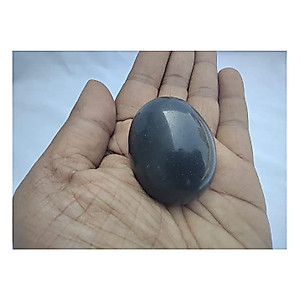 SynSpiritStore Original Shaligram/Shalagram Shila Stone (Approx. 6~9 cm) for Lord Vishnu Pooja and Tulsi Pooja, Nepal Gandaki River Stone