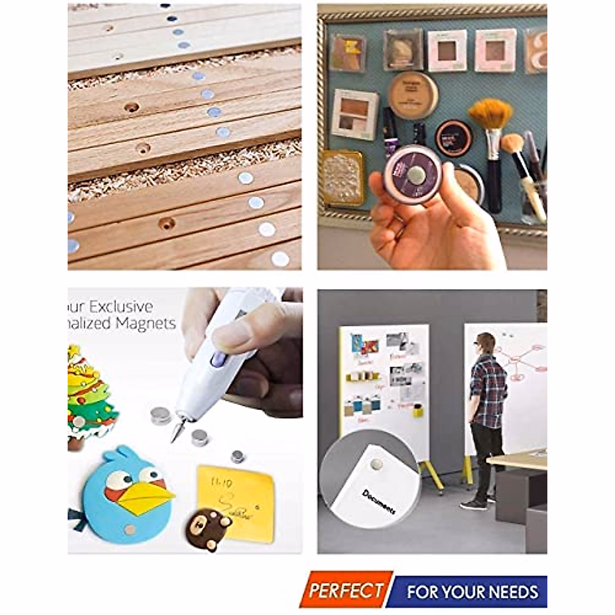 FINDMAG 100 Pcs Refrigerator Magnets, Magnets for Whiteboard, Rare Earth Magnets, Small Neodynium Magnets, Mini Magnets for Fridge, Office, Crafts, DIY