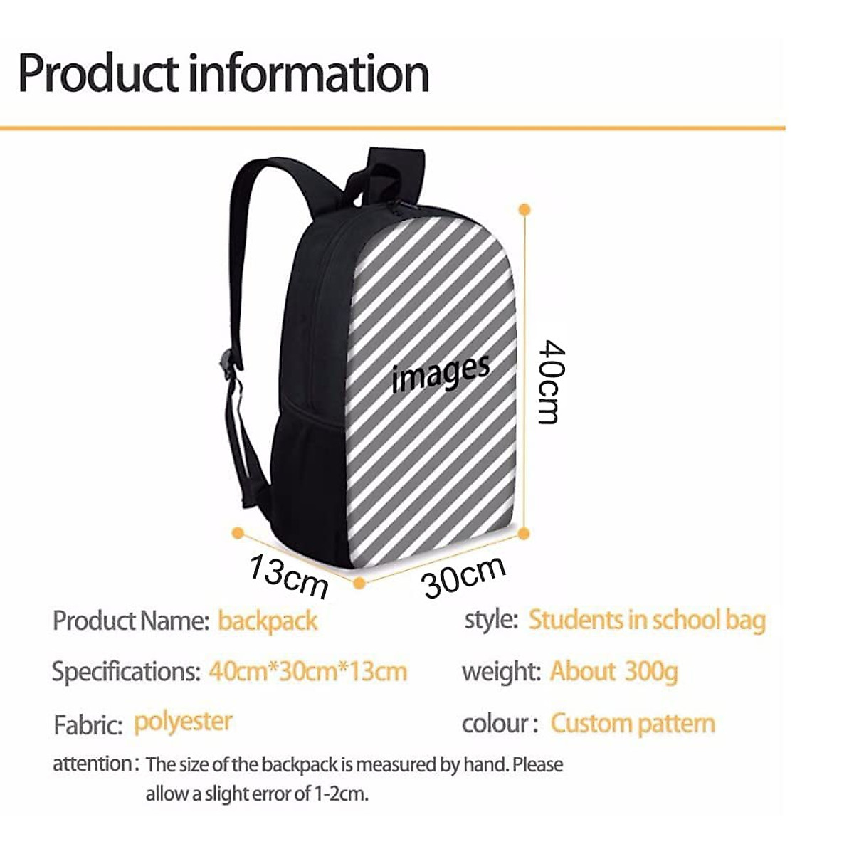 Ponxn DJ Music Backpack School Student Books Bag Laptop Notebook PC Shoulder Bag, mb