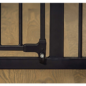 Regalo Deluxe Home Accents Widespan Safety Gate, 74.5" W x 28" H, Includes 4 Wall Mounts , Black