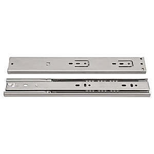 RustyVioum 12inch Heavy Duty Drawer Slides, 22lbs 5 Pairs Full Extension Side Mount Ball Bearing Drawer Rail for Cabinets Goods Shelves Tool Boxes Industrial Drawers (Stainless steel-5 Pairs, 12 Inch)