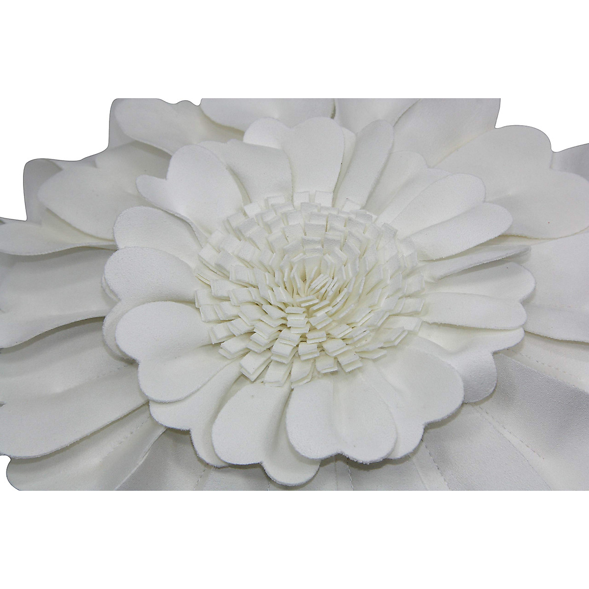 Contempo Lifestyles Flower Pillow – Decorative Pillow 3D Round Throw Pillows for Home Décor – Handmade Sweetheart Flower Pillow for Bed & Couch-Sunflower Pillow - 13 Inch Ivory