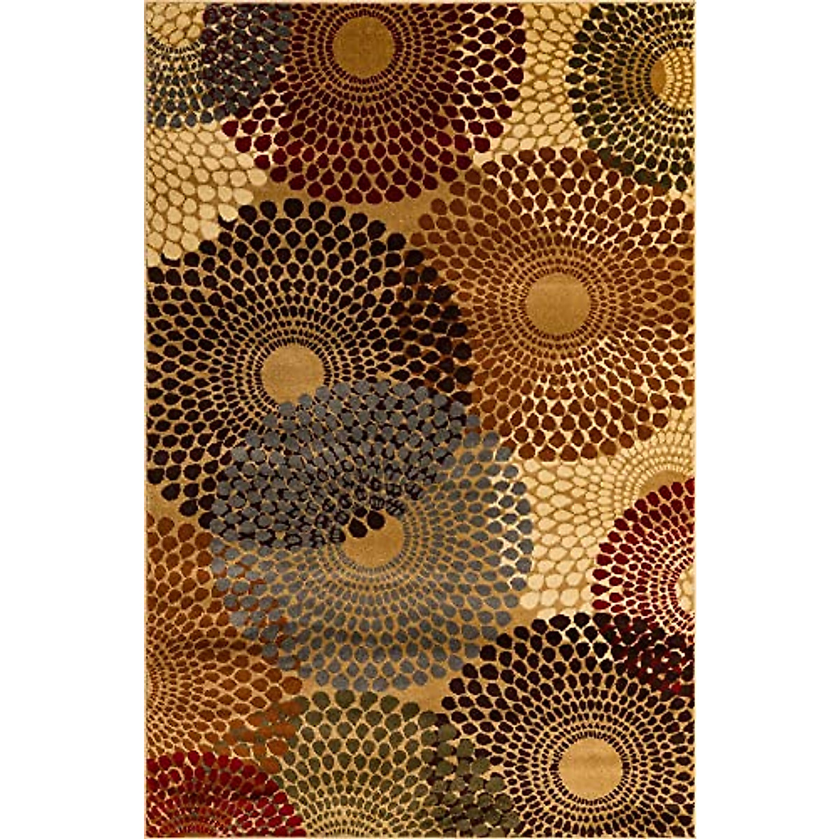 Unique Loom Barista Collection Area Rug - Java (5' 3" x 8' Rectangle, Beige/ Black)