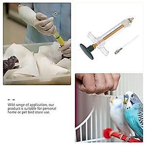 POPETPOP Baby Bird Feeding Syringe - Feeding Tubes for Baby Birds Pet Feeding Syringe Hand Feeding Syringe Birds Liquids Feeder Bird Syringe Feeder Feeding Tool for Parrot Sick Bird