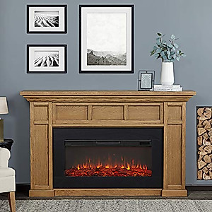 Real Flame White Alcott Landscape Electric Fireplace