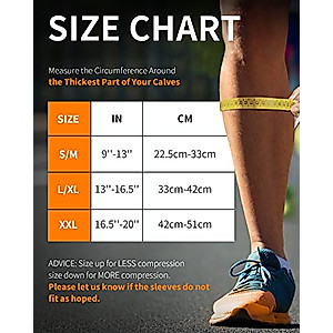 CAMBIVO 3 Pairs Calf Compression Sleeve for Women and Men,Leg Brace for Running, Cycling, Shin Splint Support for Working out, Footless Compression Socks(Gray, Large-X-Large)