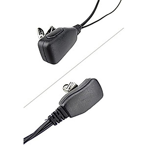 XFOX® 2Pin Advanced D Shape Clip-Ear PTT Headset Earpiece Mic for Motorola 2 Way Radios GP88S GP300 GP68 GP2000 GP88 GP3188 CP040 CP1200 A8 A6 A10 A12 Walkie