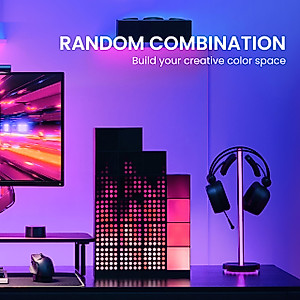 YEELIGHT Cube Smart Table Ambient Lamp, Panel Light, 16 Million Colors Option, RGBIC Individual Addressable, Dynamic Lighting, Music Flow, WiFi Connected, APP Control, Cube*1, Adapter*1