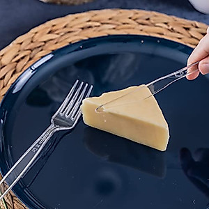 Party Bargains Disposable Cutlery set, SAPPHIRE Design, Clear Color, 360 Pieces: 180 Forks, 120 Spoons, 60 Knives