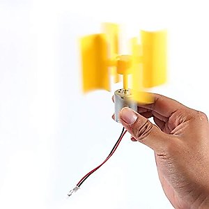 Omabeta Wind Turbine DIY Kit Health Gear Vertical Wind Generator Small Motor Vertical Electricity Generator for Science Education Teaching Physical Power Generation Principle