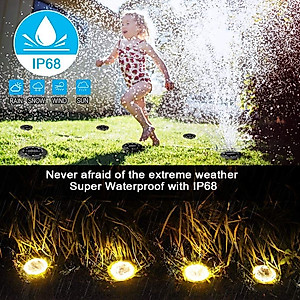 Solar Powered Ground lights 12 Pack,Waterproof LED Solar Lights Outdoor Solar Disk Lights Decorative,Solar Garden Lights for Landscape Pathway Patio Yard Walkway Path Lawn Driveway Lighting Warm White