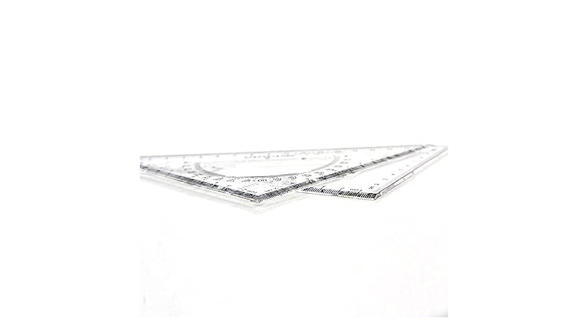 Transparent Triangle Ruler Set - Perfect for School & Office