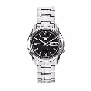 Seiko Men's SNKK81 5 Stainless Steel Black Dial Watch