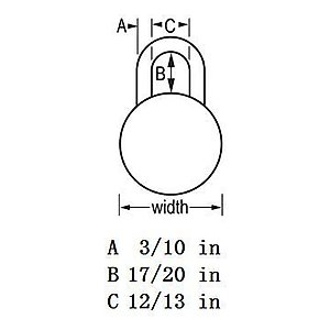 Fu Volante Locker Lock, Standard Dial Combination Lock, 2 in. Body, Each Lock with Different Code, Keyless Padlock, Great for School, Employee, Gym&Sports Locker, Case, Toolbox, Fence-Pack of 24