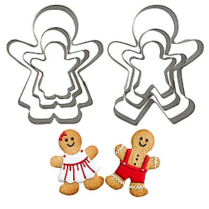 6PCS Cute Funny Gingerbread Boy and Girl Christmas Lebkuchen Cookie Cutter Molds, Like A Family by CSPRING