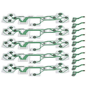 Kafuty-1 5 Set Flexible Flat Cable for PS5 Gamepad Handle, FPC Flexible Cable Replacement Part Accessory for PS5, Replacement Flex Ribbon Circuit Board for PS5 Controller Conductive Film