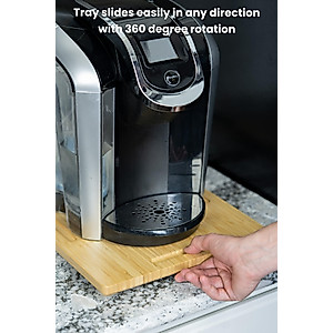 Large- Glides 360°-12x16|Heavy Duty sliding tray for coffee maker|espresso machine slider tray|Sliding tray for kitchen appliance slider|Kitchen Appliance Sliders for Kitchen Patent pending